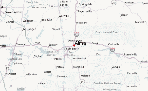 Prévisions météo pour Alma, Arkansas