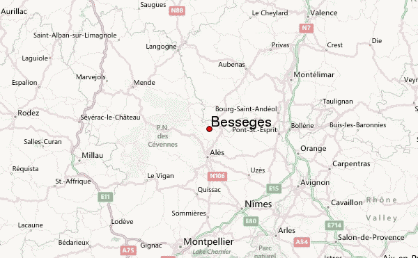 Prévisions météo pour Besseges