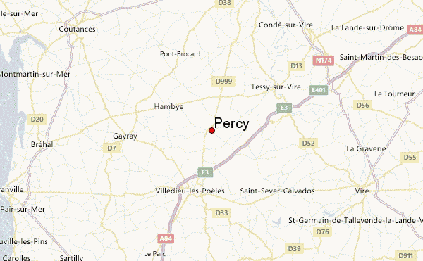 Prévisions météo pour Percy
