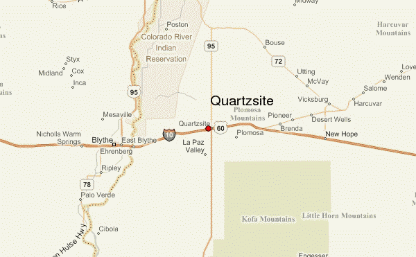 Quartzsite Arizona Map