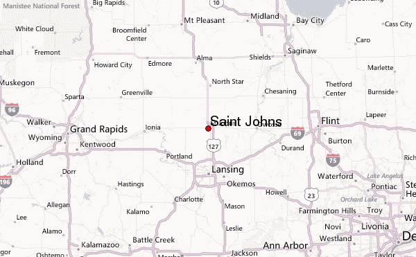 Previsión del Tiempo para Saint Johns, Michigan