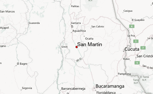 Previsión del Tiempo para San Martin, Colombia