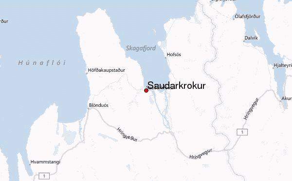 Sauðárkrókur Weersverwachting