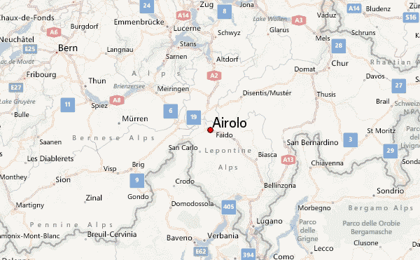 Prévisions météo pour Airolo