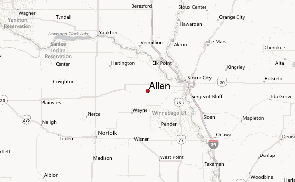Allen, Nebraska Weather Forecast