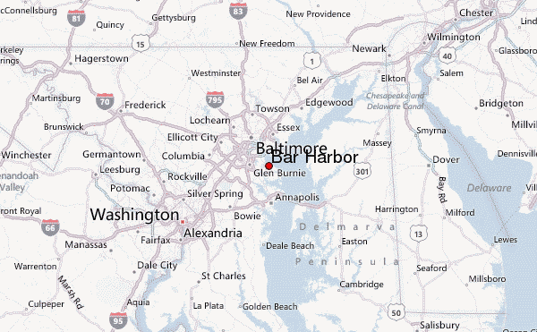 Bar Harbor Town Map