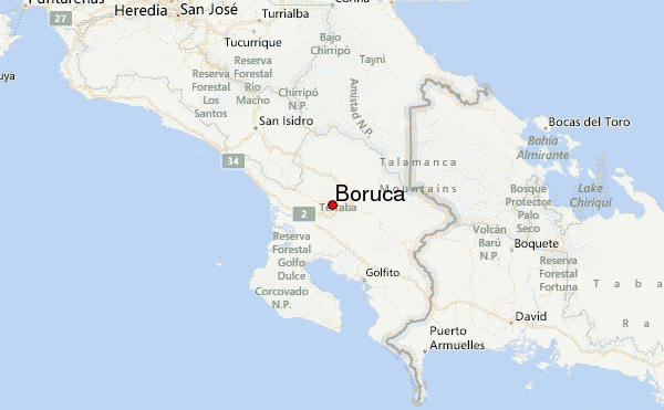 Boruca Costa Rica Map