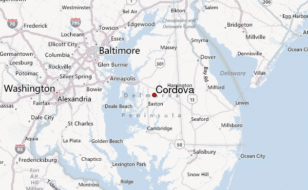 Cordova, Maryland Weather Forecast