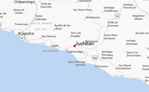 Juchitan Oaxaca Mexico Map