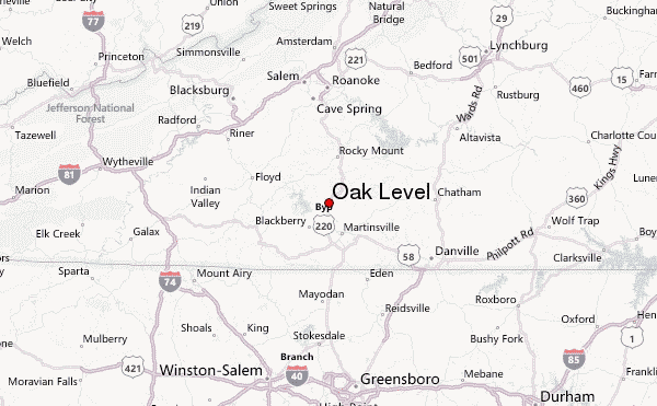 Oak Level Weather Forecast