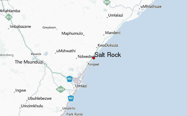 Maps salt rock to durban