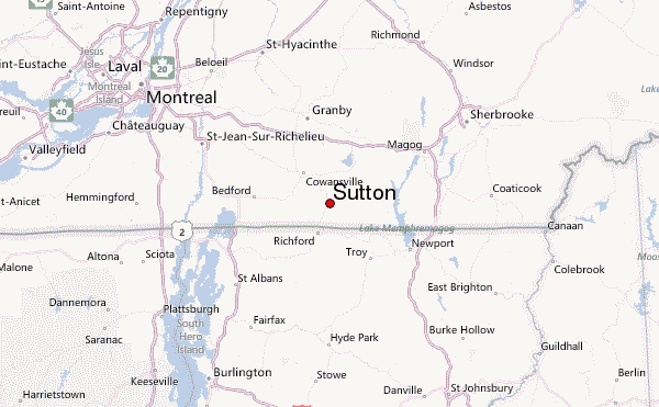 Prévisions météo pour Sutton, Canada