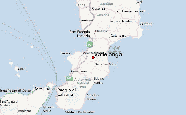 Vallelonga Abruzzo Italy Map