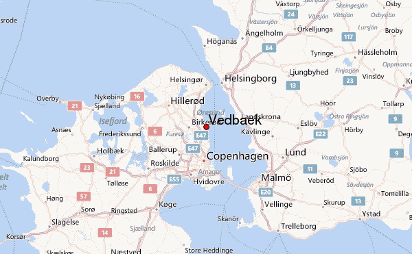 Vedbaek Denmark Map