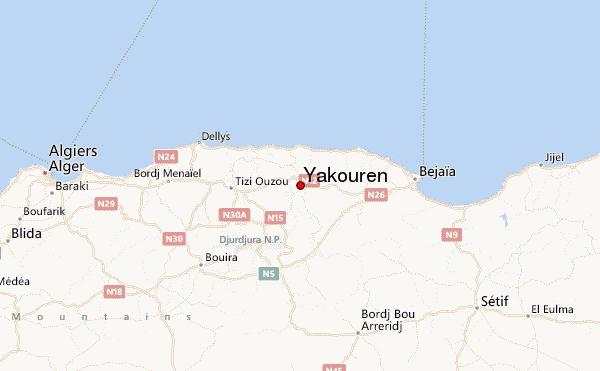 Prévisions météo pour Yakouren