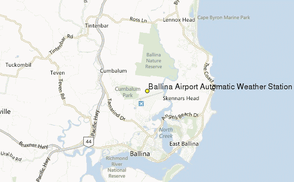 Ballina Airport Automatic Weather Station Weather Station Record ...